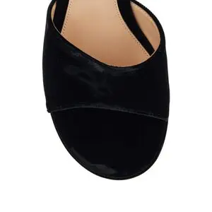 GIANVITO ROSSI Velvet Platform Sandals - Black