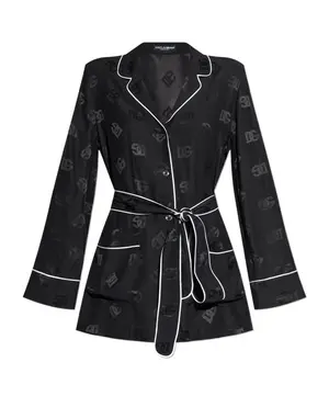 Dolce & Gabbana All-over Dg Logo Jacquard Pajama Shirt