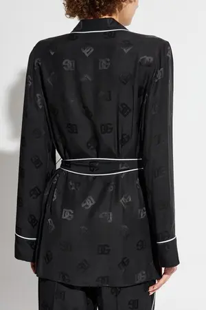 Dolce & Gabbana All-over Dg Logo Jacquard Pajama Shirt
