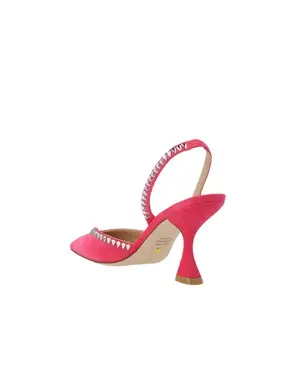 STUART WEITZMAN Gemcut Xcurve Embellished Slingback Pumps - Red