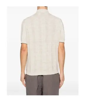 Brunello Cucinelli Short-sleeved Knitted Shirt - Beige