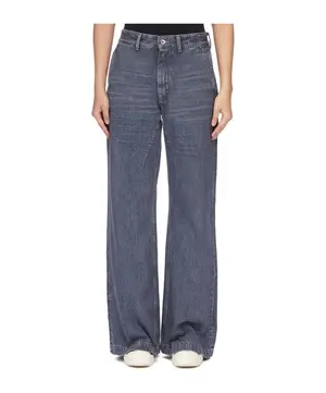 Rick Owens Wide Leg Jeans - Washed Ash