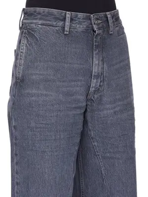 Rick Owens Wide Leg Jeans - Washed Ash
