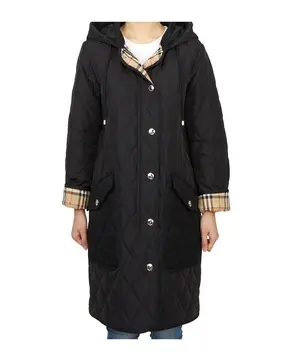Burberry Quilted Hooded Jacket - Black