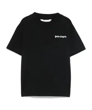 Palm Angels Logo Embroidered Cotton T-shirt