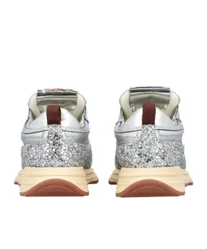 Pinko Metallic Glitter Lace-up Sneakers