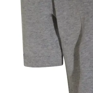 Eleventy Open Collar Fine Knit Polo Shirt - Grey