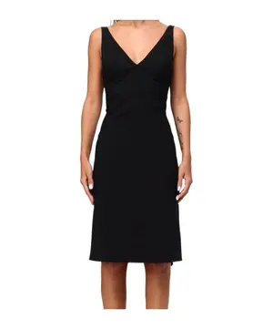 Dsquared2 V-neck Sleeveless Open Back Zipper Dress