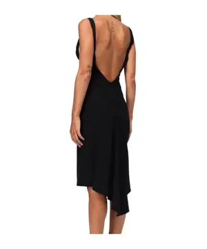 Dsquared2 V-neck Sleeveless Open Back Zipper Dress