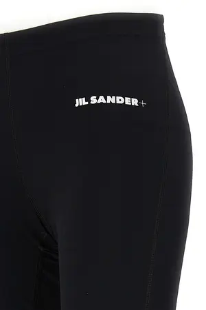 JIL SANDER Logo Printed High-waist Leggings - Black