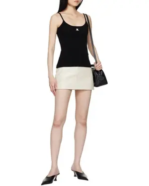 COURREGES Courrèges Ribbed Logo Knit Camisole