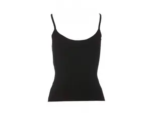 COURREGES Courrèges Ribbed Knit Tank Top - Black