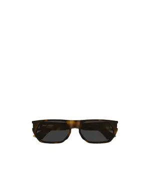 Saint Laurent Geometric Frame Sunglasses - Black