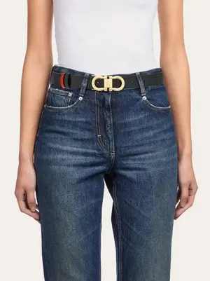 FERRAGAMO Double-sided Gancini Belt - Black