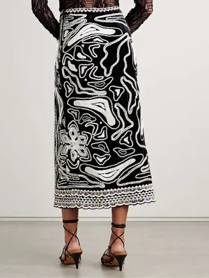 Ulla Johnson Embellished Midi Skirt