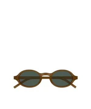Saint Laurent Oval Frame Sunglasses - Brown
