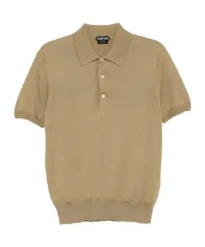 TOM FORD Short-sleeved Knitted Polo Shirt