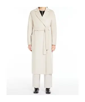 Max Mara Belted Long-sleeved Coat - Ice