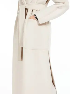 Max Mara Belted Long-sleeved Coat - Ice