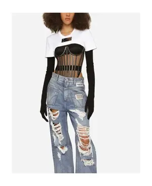Dolce & Gabbana Tulle Corset Top