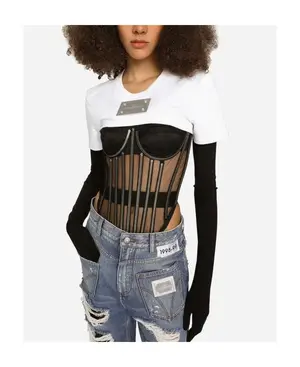 Dolce & Gabbana Tulle Corset Top