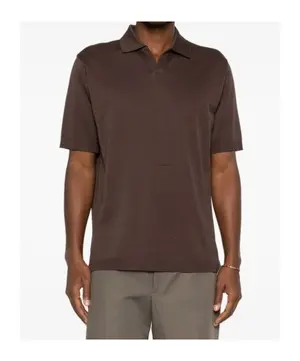Herno Skipper Open-neck Polo Shirt - Brown