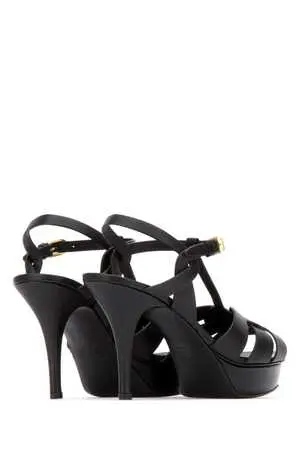Saint Laurent Tribute Open Toe Sandals - Black