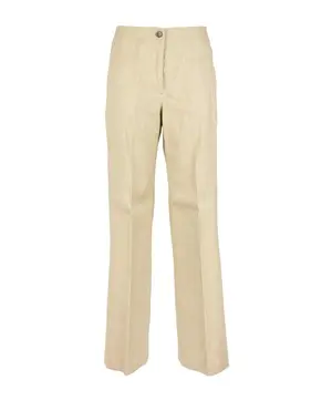 Seventy Elastic Waistband Button-up Casual Pants - Nude