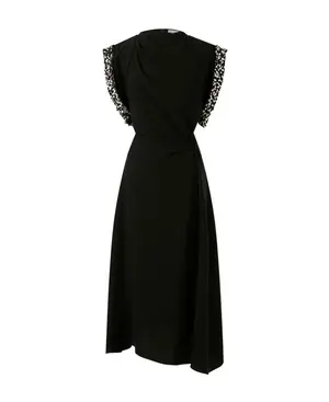 Isabel Marant Étoile Leronia Sequined Asymmetrical Hem Midi Dress - Black