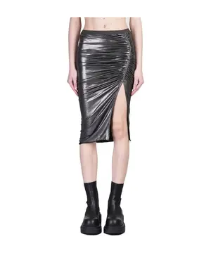 Rick Owens Ruched Slit Skirt