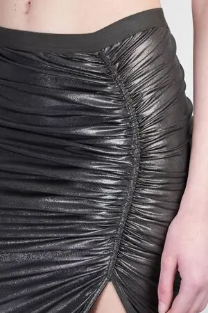 Rick Owens Ruched Slit Skirt