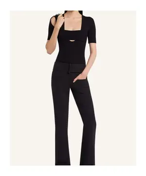 COURREGES Ribbed-knit Jumper With Open Shoulders