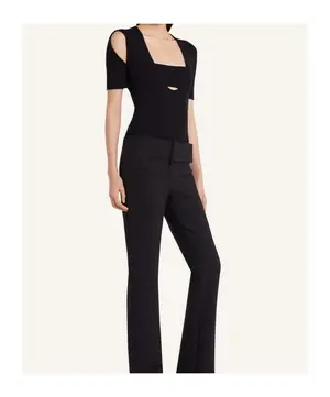 COURREGES Ribbed-knit Jumper With Open Shoulders