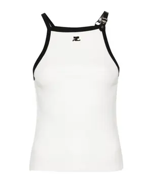 COURREGES Courrèges Buckle Detailed Halter-neck Top