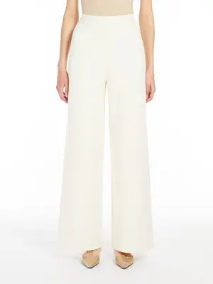 Max Mara High Waist Wide Leg Pants - Silk