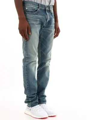 Saint Laurent Straight Leg Jeans With Decorative Bandana Pocket