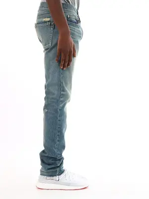 Saint Laurent Straight Leg Jeans With Decorative Bandana Pocket