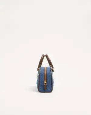 Valentino Garavani Vlogo Signature Denim Mini Top Handle Bag