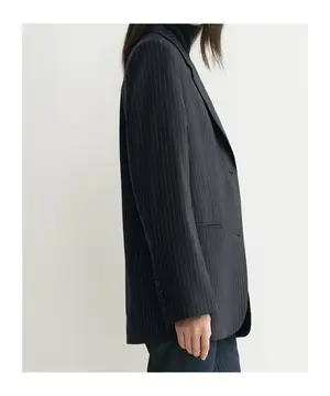 TOTEME Pinstripe Tailored Blazer - Navy