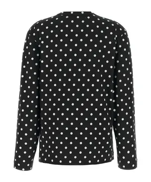 Play Comme Des Garcon Polka Dot Long Sleeve T-shirt - Black