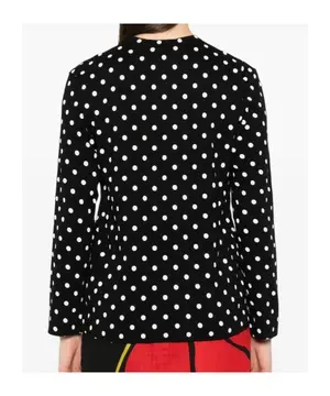 Play Comme Des Garcon Polka Dot Long Sleeve T-shirt - Black