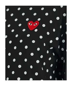 Play Comme Des Garcon Polka Dot Long Sleeve T-shirt - Black
