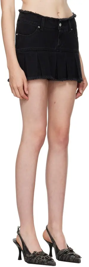 MISBHV Logo Patch Denim Mini Skirt
