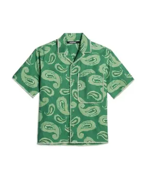 Jacquemus Artichaut Paisley-print Frayed-edge Shirt - Green
