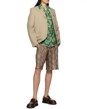 Jacquemus Artichaut Paisley-print Frayed-edge Shirt - Green
