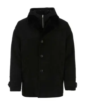 Prada High-neck Long-sleeved Jacket With Removable Hooded Vest