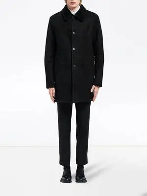 Prada High-neck Long-sleeved Jacket With Removable Hooded Vest