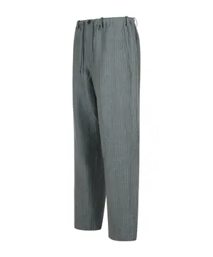 Dries Van Noten Belt Loops Wide Leg Trousers - Gray