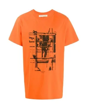 Off-White Printed T-shirt - Orange