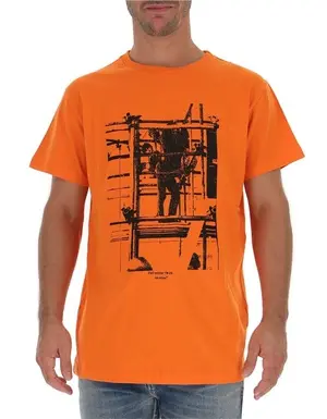 Off-White Printed T-shirt - Orange